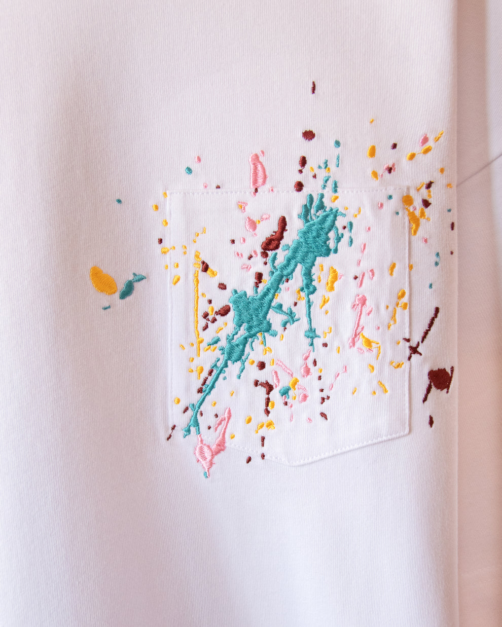 EMBROIDERED PAINT SPLATTER TEE – HOUSE OF ERRORS